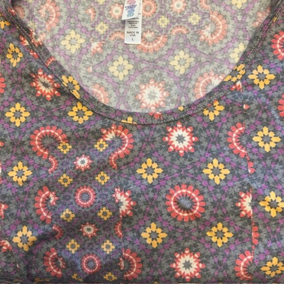 LuLaRoe | Tops | Lularoe Classic T Shirt Large Multicolored Red Purple ...